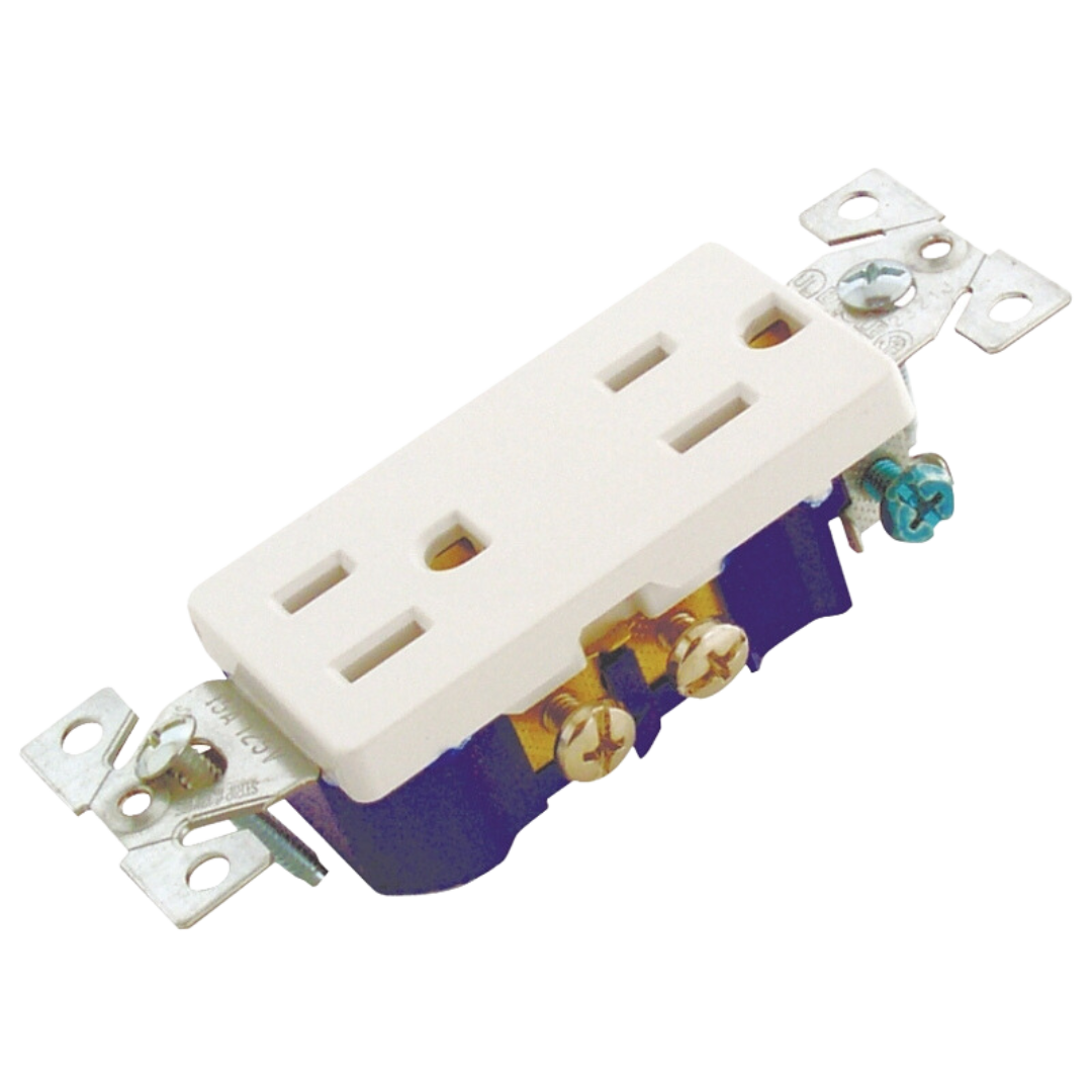 Receptacle Duplex Decora 15A - White — Statewide Supply